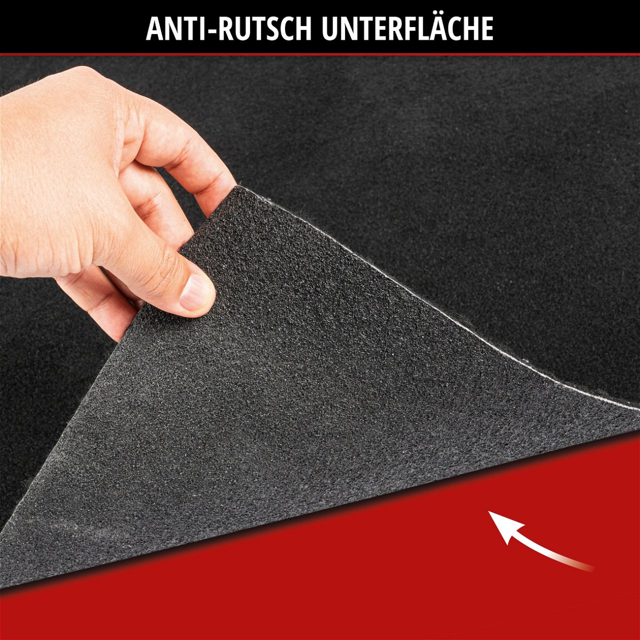 Auto-Teppich Cutty, zuschneidbare Meterware 150x100 cm schwarz | 29047