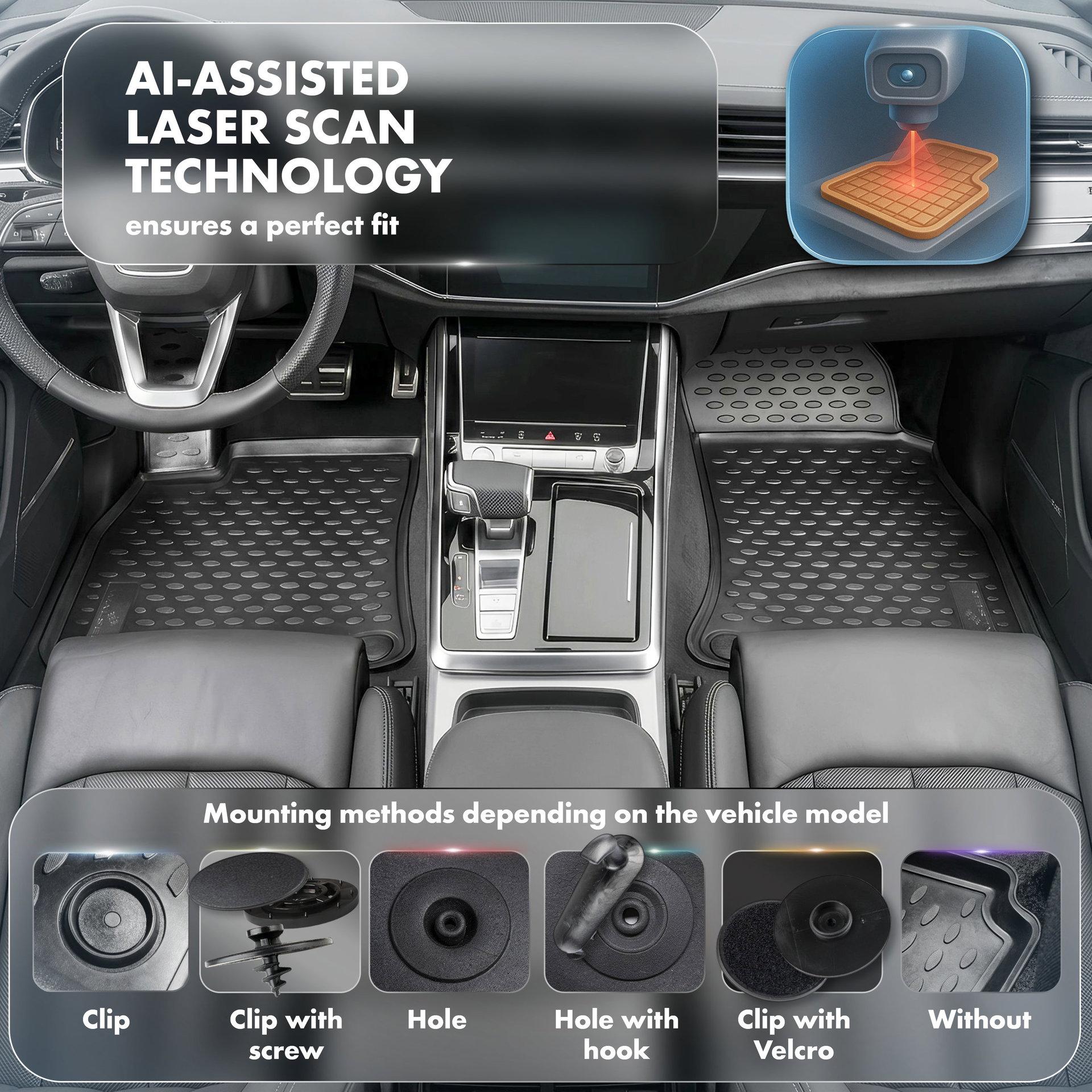 XTR Rubber Mats for Peugeot 3008 SUV 05/2016 - 2020 | 3008 SUV | 75286