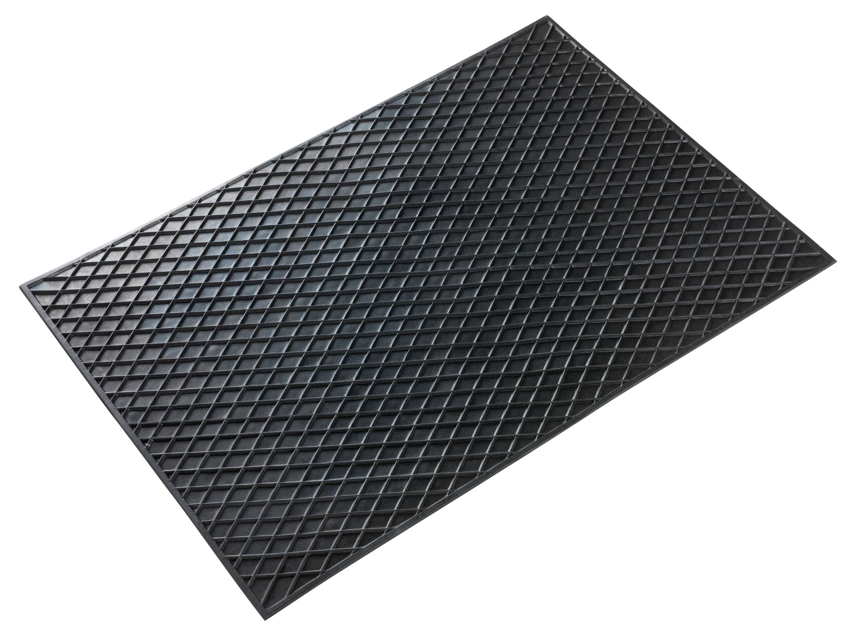 rubber mat 69x48 cm, cut-to-size honeycomb mat, anti-slip mat black ...