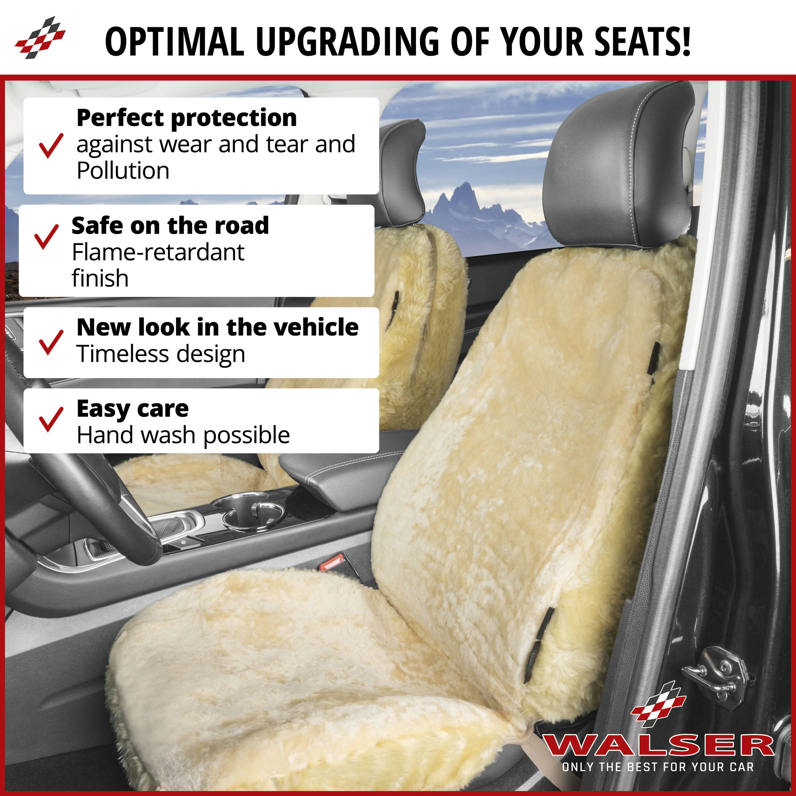 Faux sheepskin car seat covers store