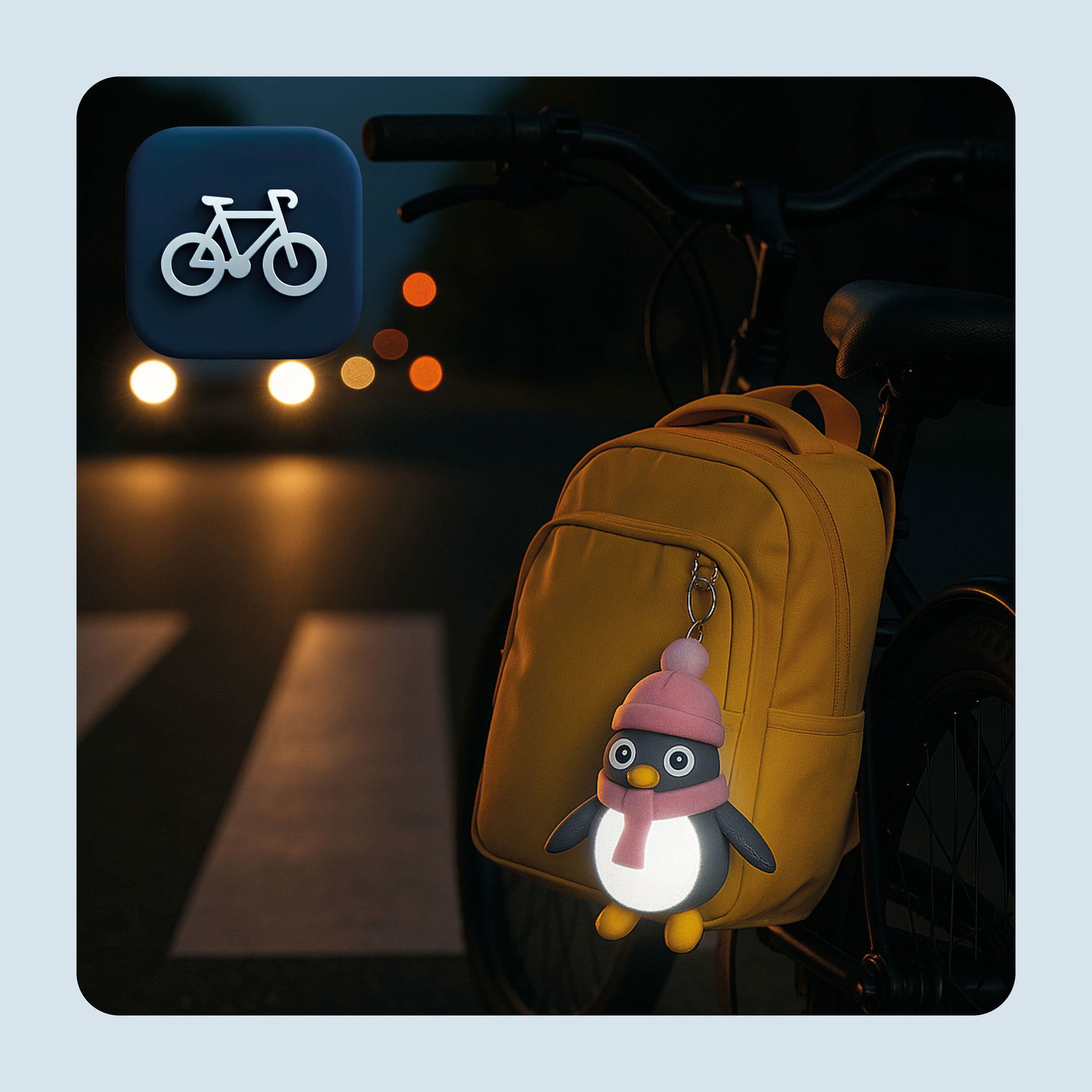 Reflecterende hanger Pingu, zachte veiligheidsreflector voor jassen ...