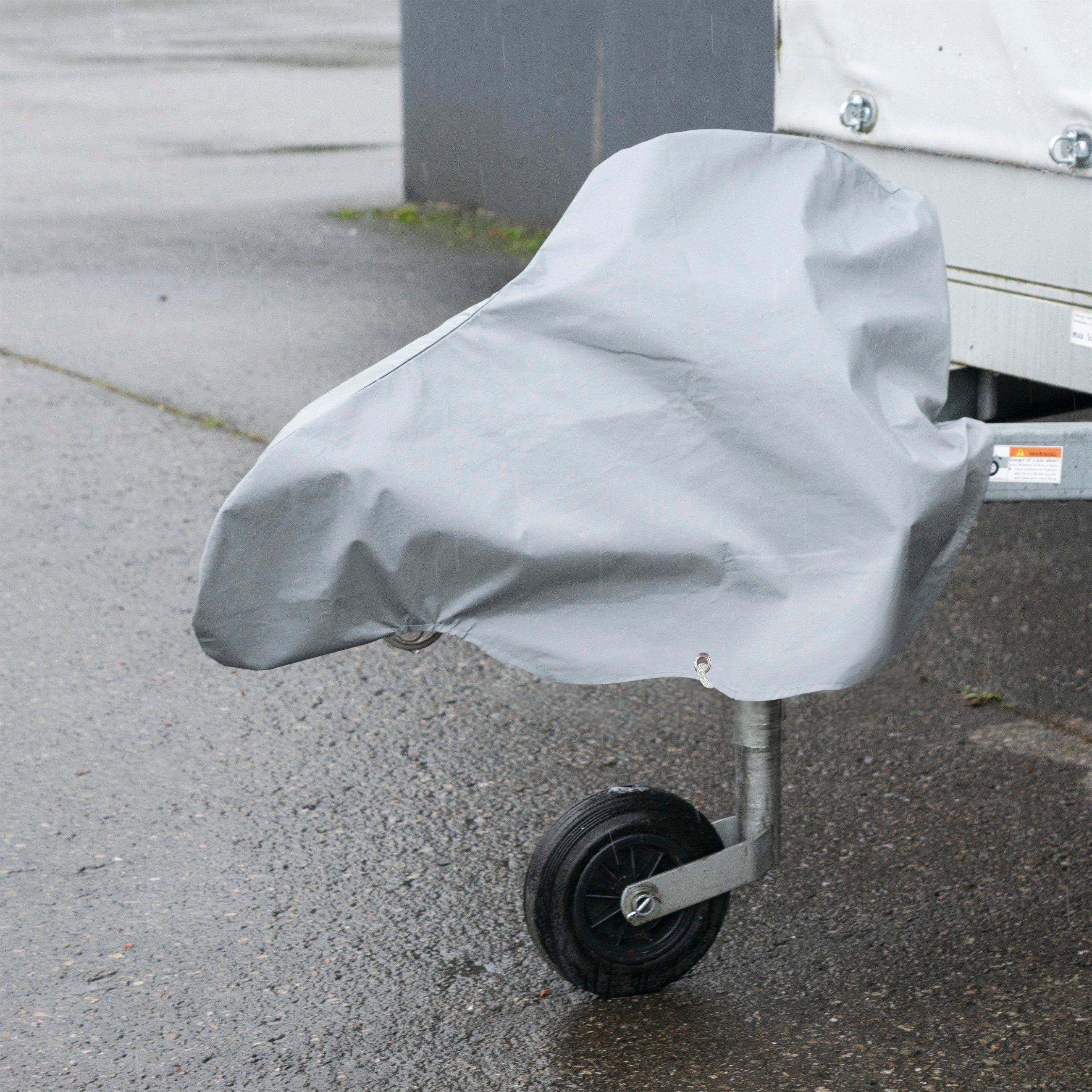 Drawbar cover, drawbar cover universal size 82x32x59cm grey | Garage ...